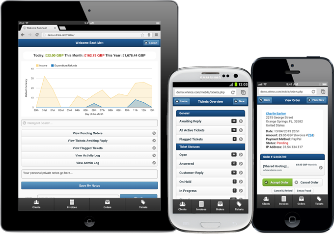 Introducing the New WHMCS Mobile Edition | WHMCS Blog Introducing the New WHMCS Mobile Edition | WHMCS Blog